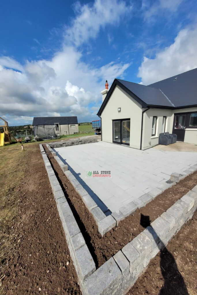 Granite Slabbed Patio with Connemara Walling in Glanmire, Co. Cork ...