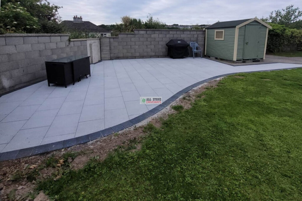Slane Brick Patio with Charcoal Border and Diamond Pattern in East Cork ...
